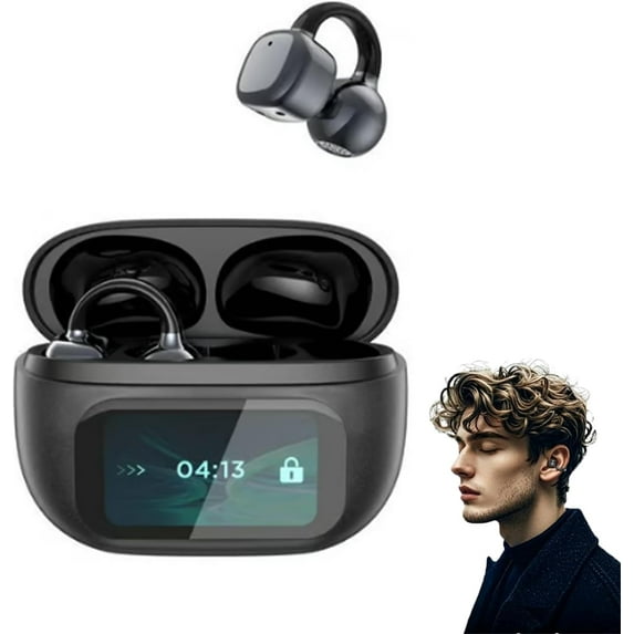 2025 Ear Clip Bluetooth Headphones with Touch Screen, Clip On Ear ...