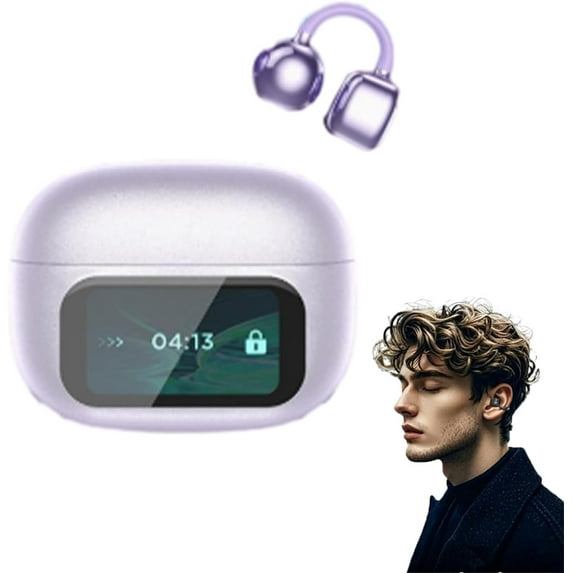 2025 Ear Clip Bluetooth Headphones with Touch Screen, Clip On Ear ...