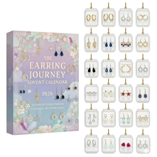 2025 Earring Journey Advent Calendar -24 Days Christmas Countdown ...