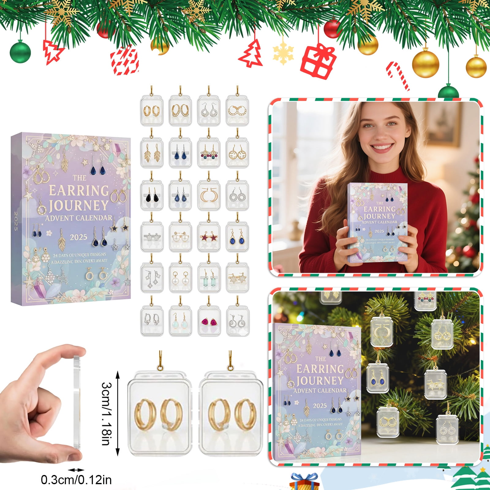 2025 Earring Journey Advent Calendar, 24 Days of Fashion Earrings ...