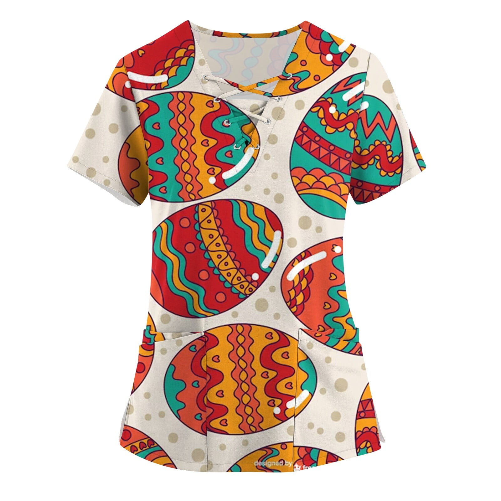 2025 Easter Caregiver Uniforms Workwears, Easter Printing Nurses ...