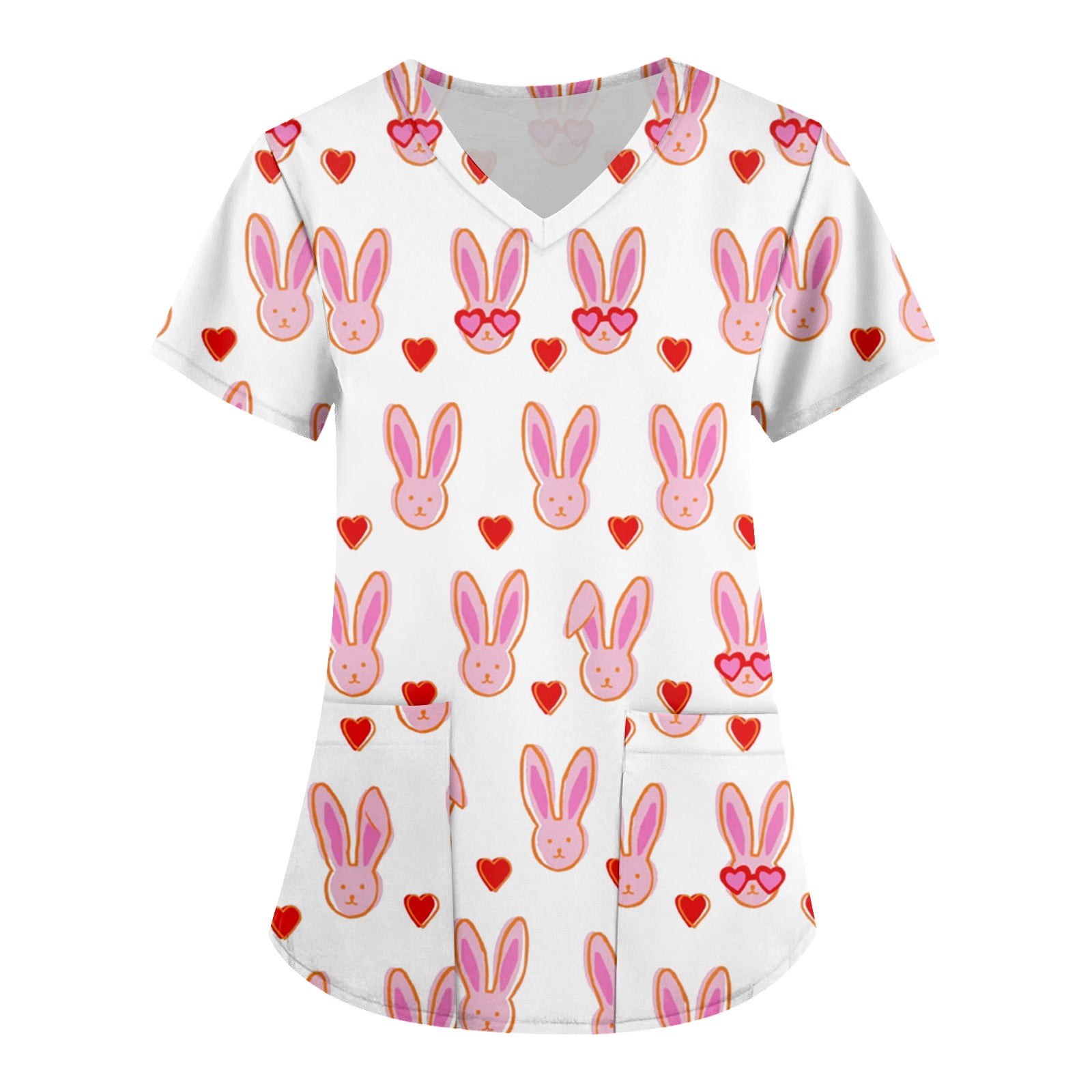 2025 Easter Caregiver Uniforms Workwears, Women's Stylish Print Working ...