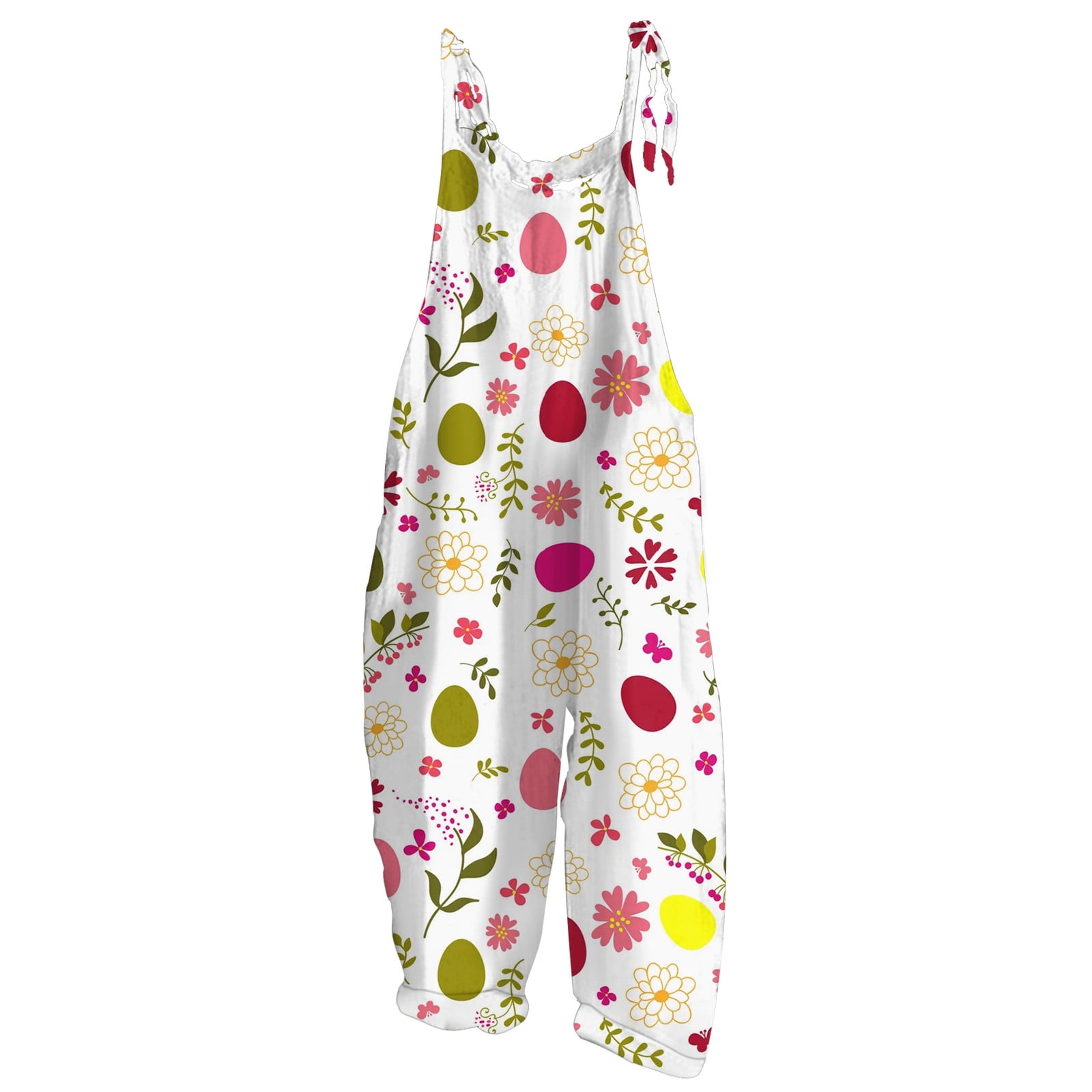 2025 Easter Jumpsuits, Easter Printed Casual Sleeveless Loose ...