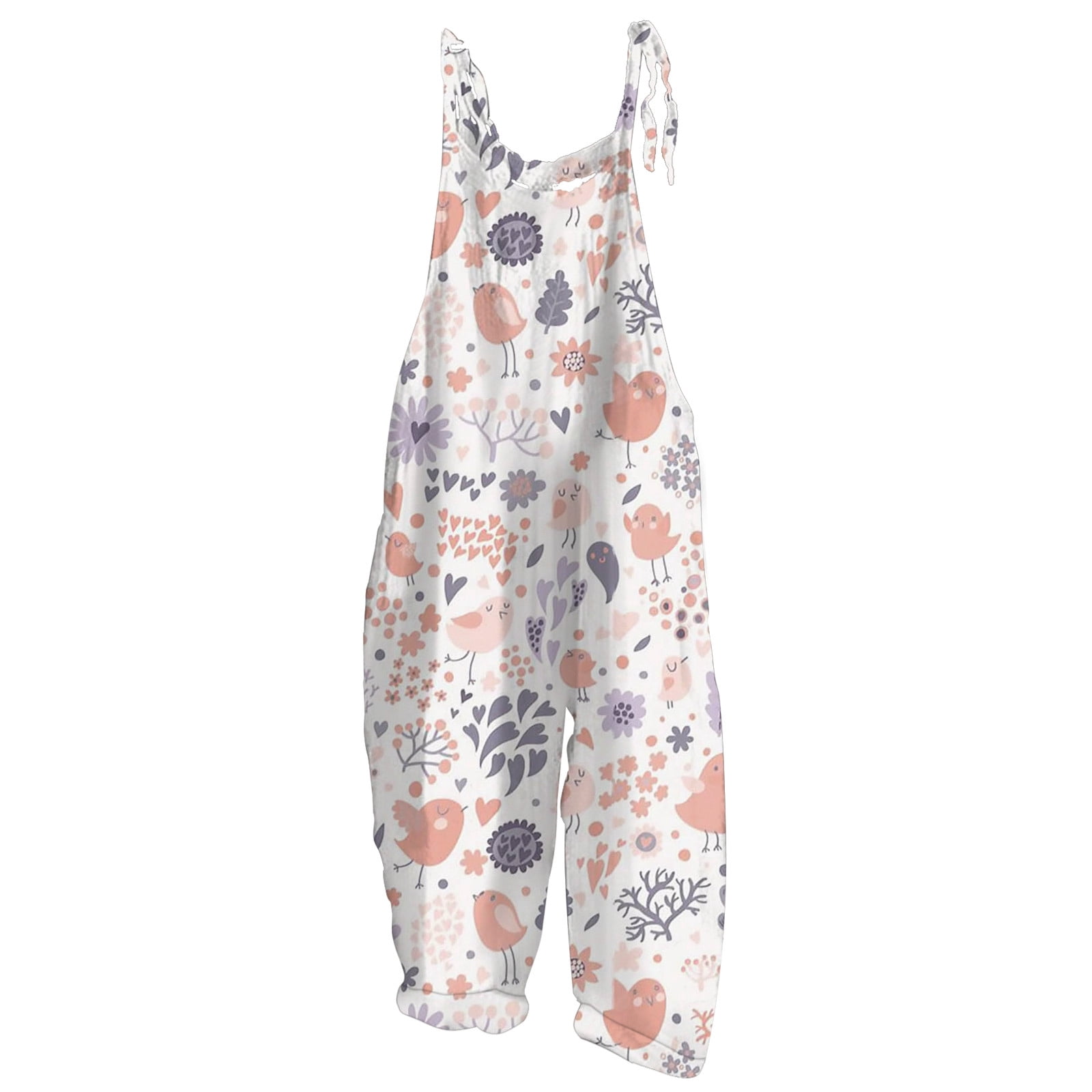 2025 Easter Jumpsuits, Fashion Printed Casual Sleeveless Wide Leg ...