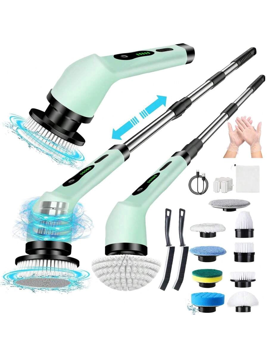 2025 Electric Rotary Scrubber - Rechargeable Cleaning Brush with 9 ...