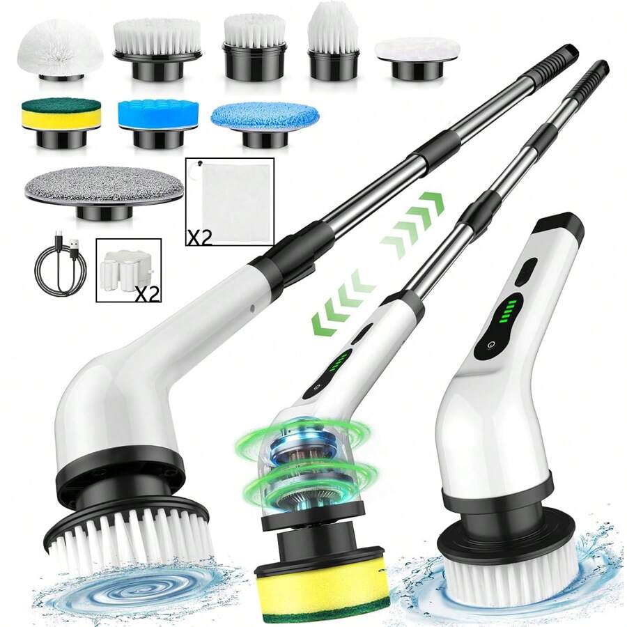 2025 Electric Rotary Scrubber, Rechargeable Cleaning Brush, Shower ...
