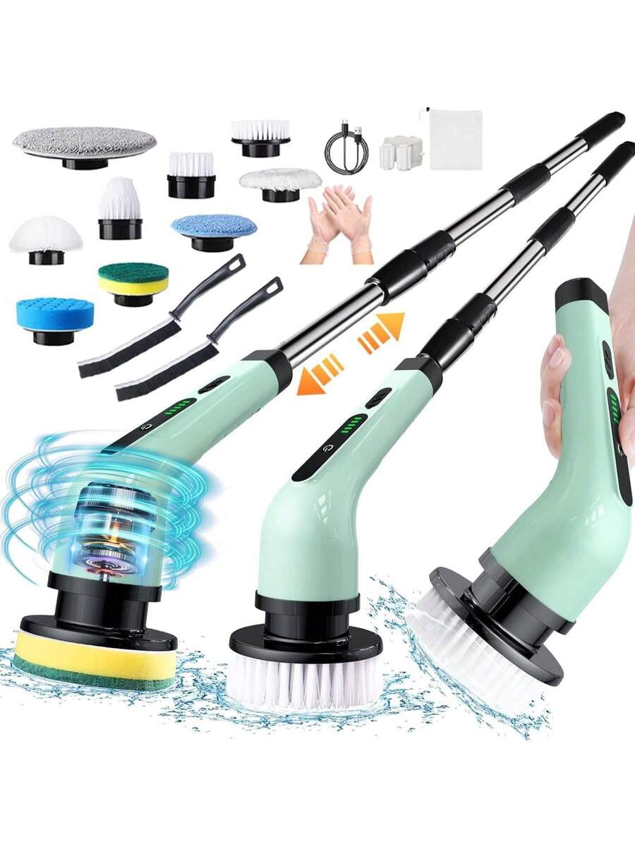 2025 Electric Spin Scrubber, Cordless Rechargeable Cleaning Brush with ...