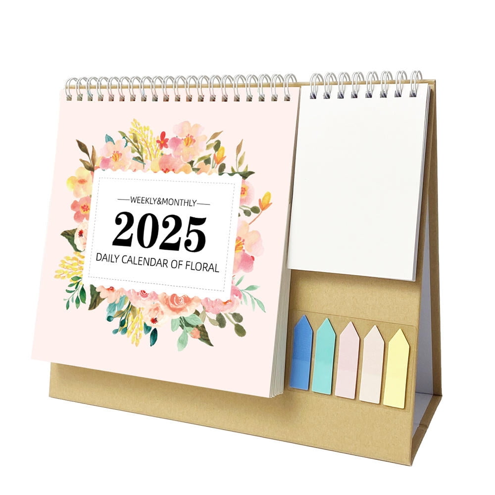 2025 English Calendar Desk Standing Calendar Small Monthly Planner ...