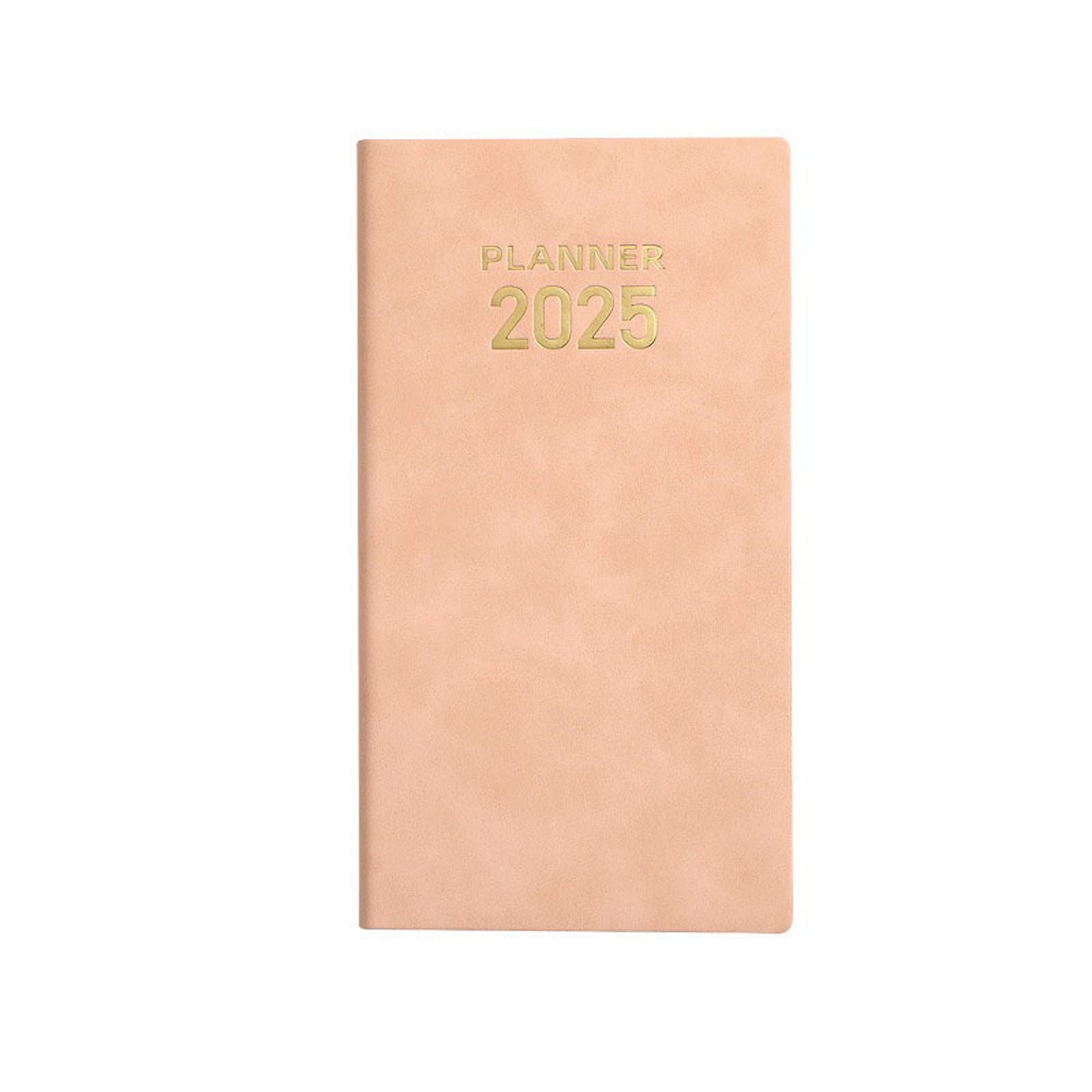 2025 English Daily Planner - 365 Days Leather Notebook for Productivity ...