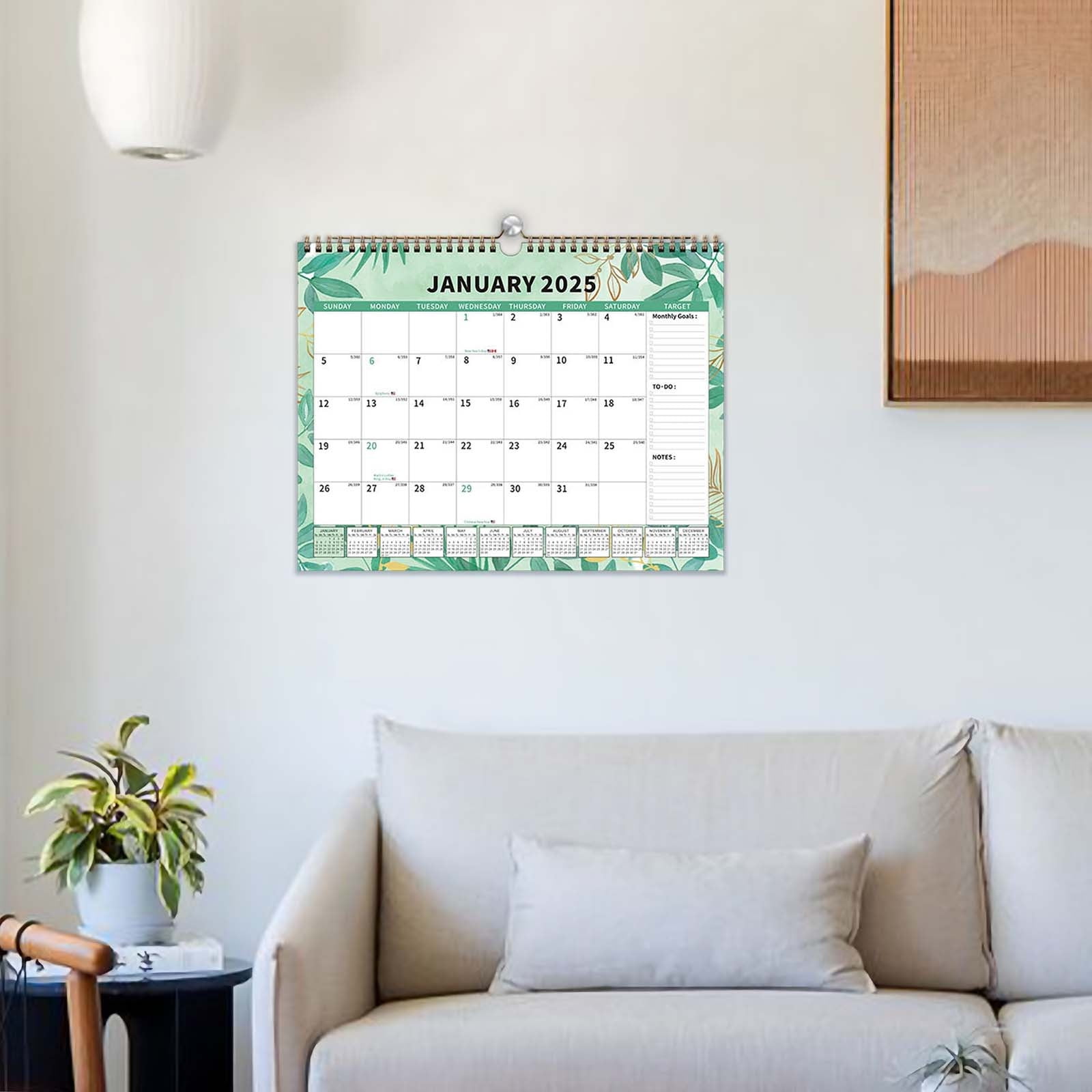 2025 English Hot Selling Calendar 18 Months Desktop Calendar Countdown ...