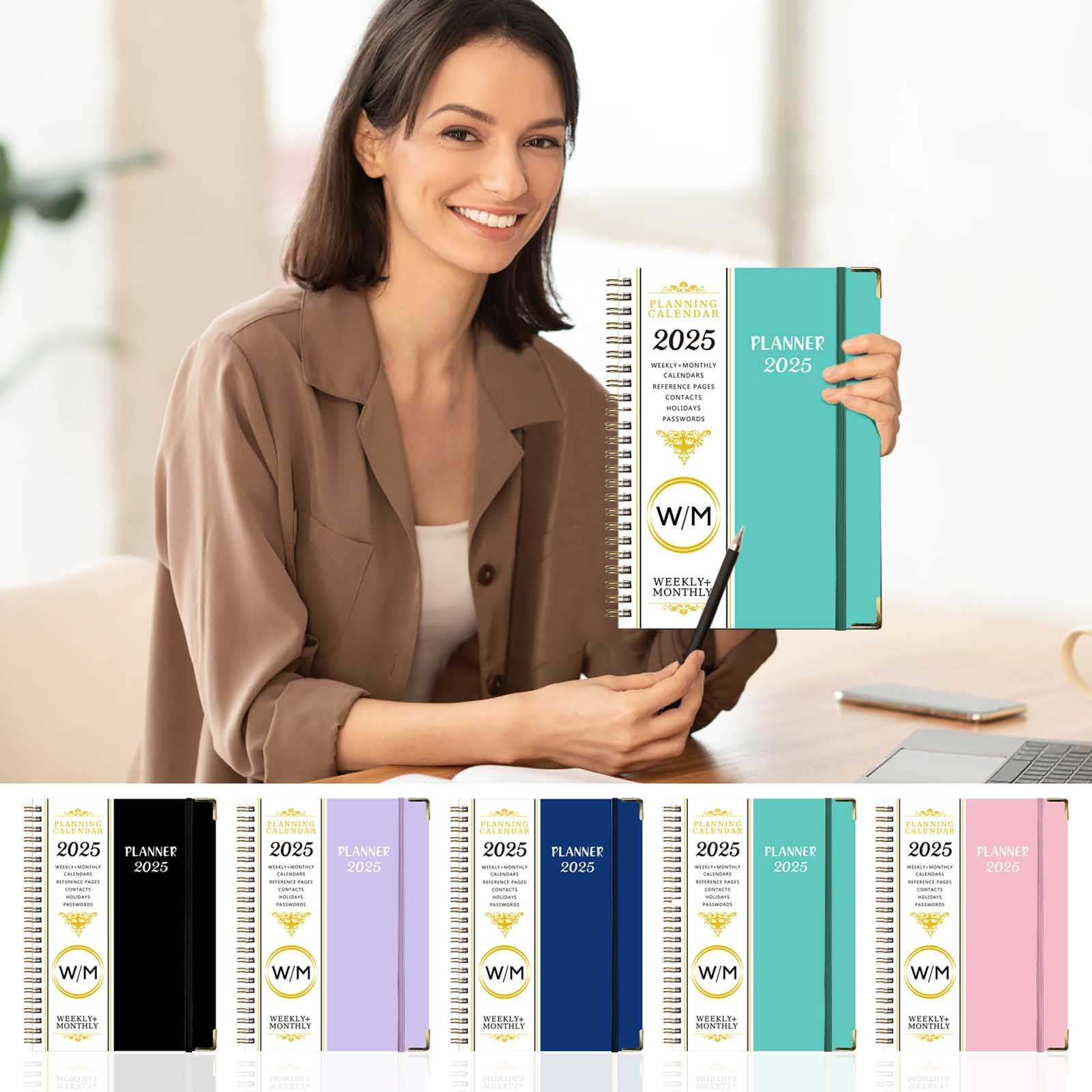 2025 English Schedule A5 Plan Book, Spiral Bound Notebook, 8x11 Inches ...