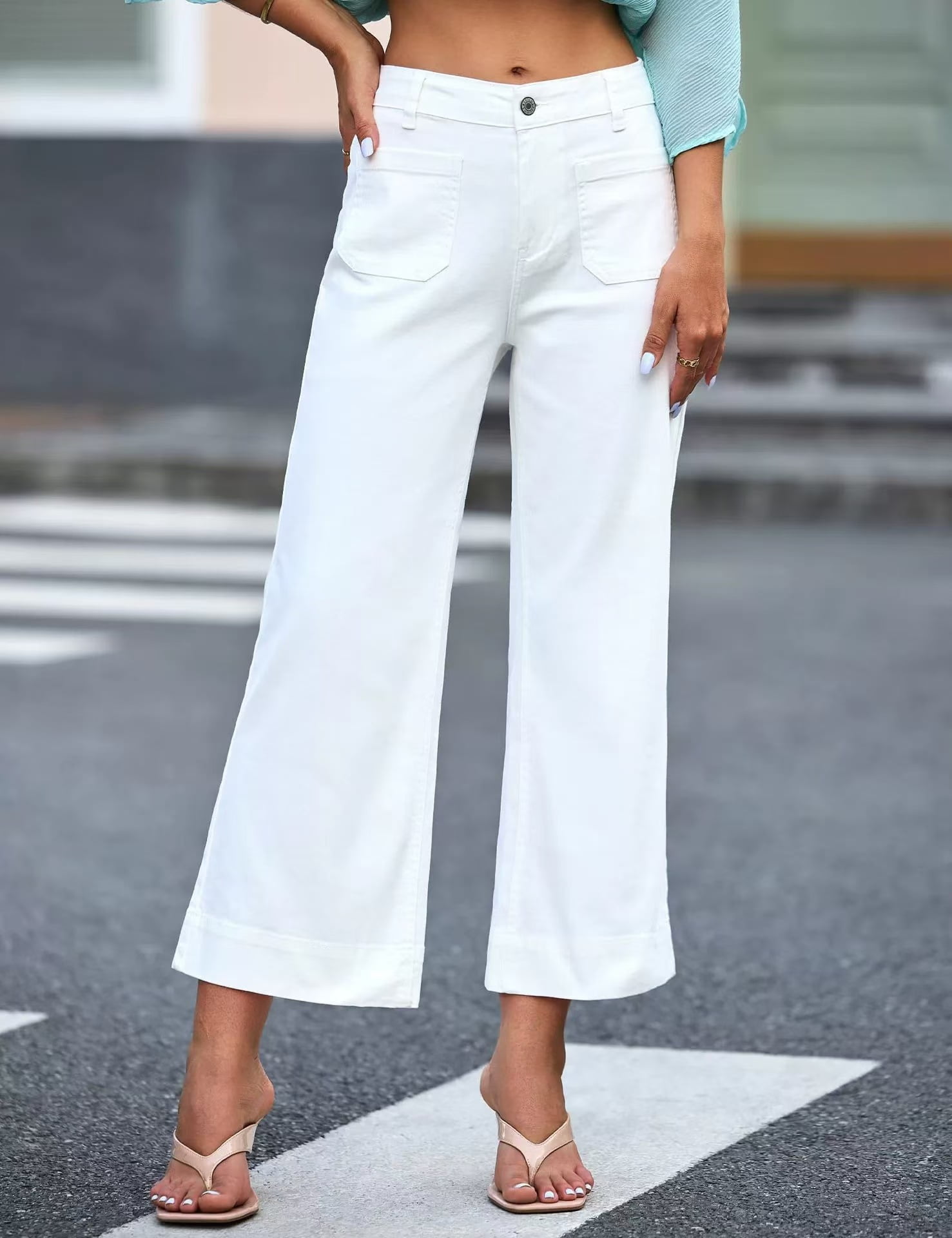 2025 Essential Women's Straight Leg Jeans - Comfort Stretch Ankle ...