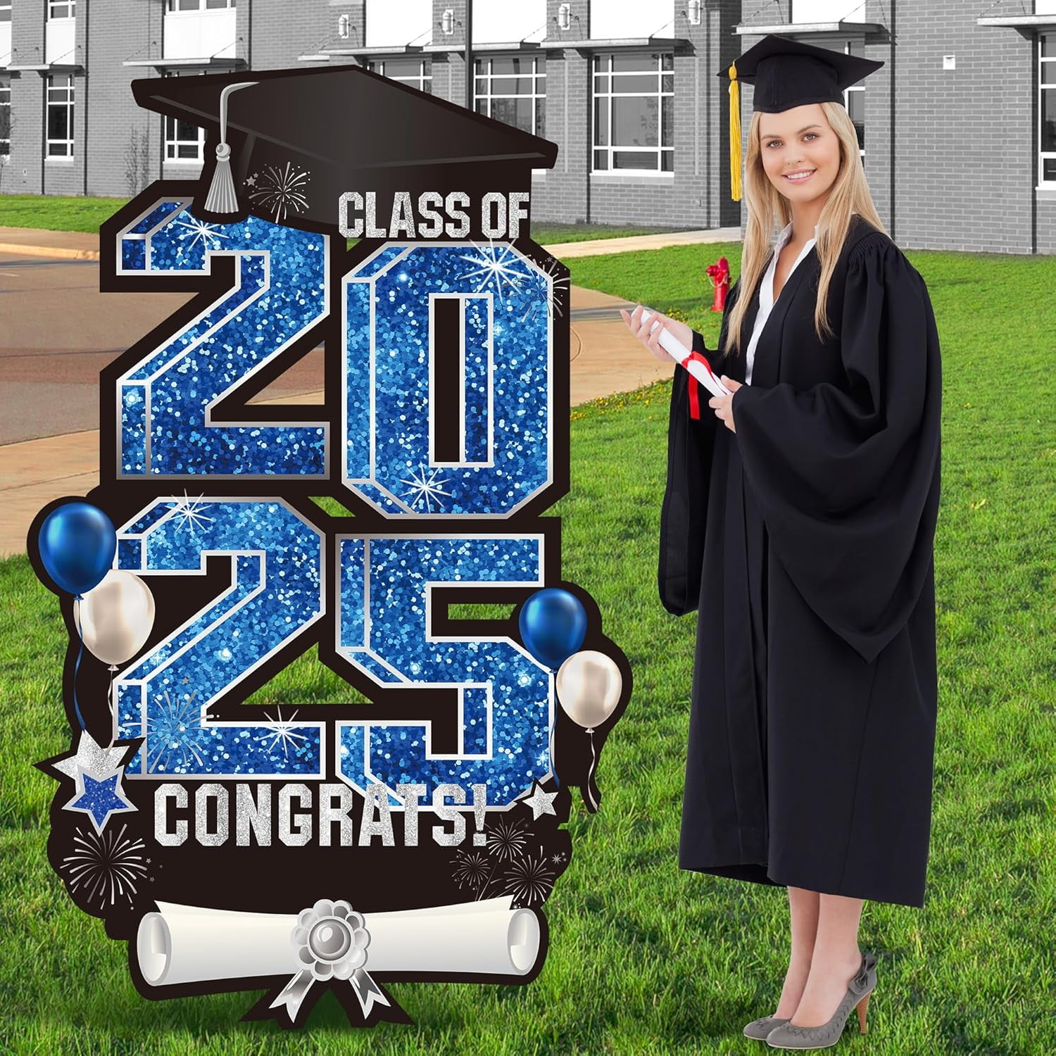 2025 Extra Large 47.2 Inch Graduation Yard Sign Congrats Grad Lawn Yard ...