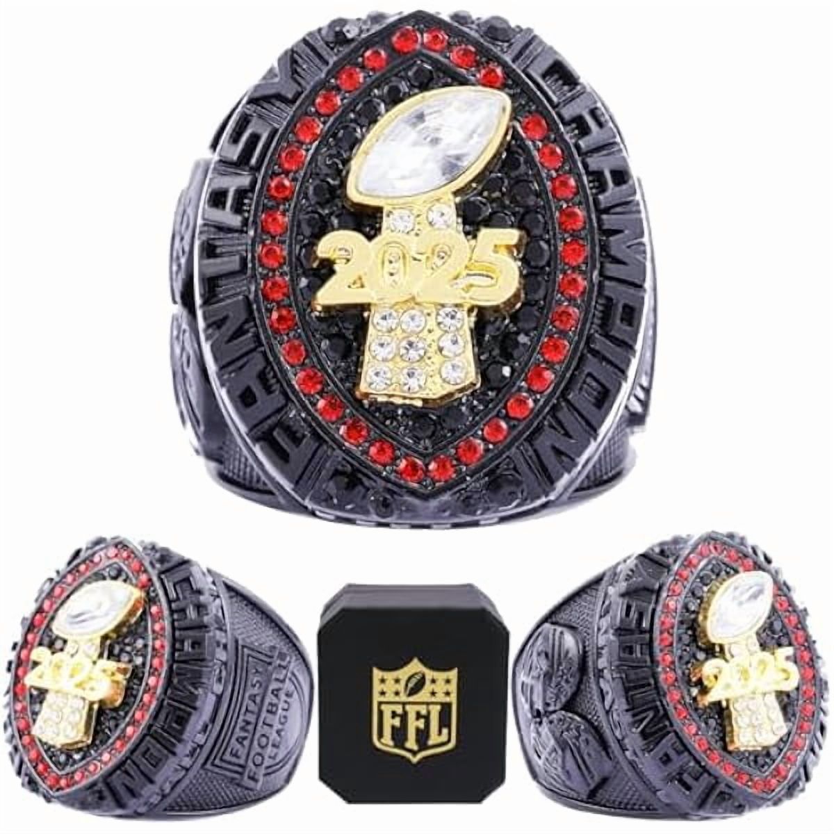 2025 Fantasy Football Championship Ring | Heavy FFL Champion Trophy ...