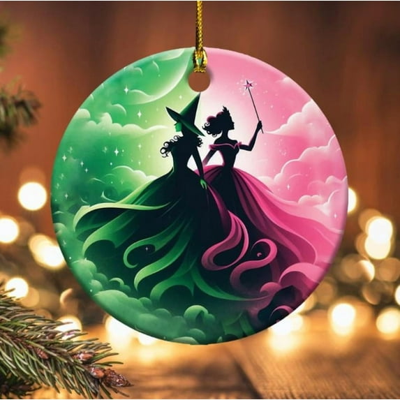 2025 Fantasy Musical Inspired Ornament – Pink & Green Magic Ceramic ...