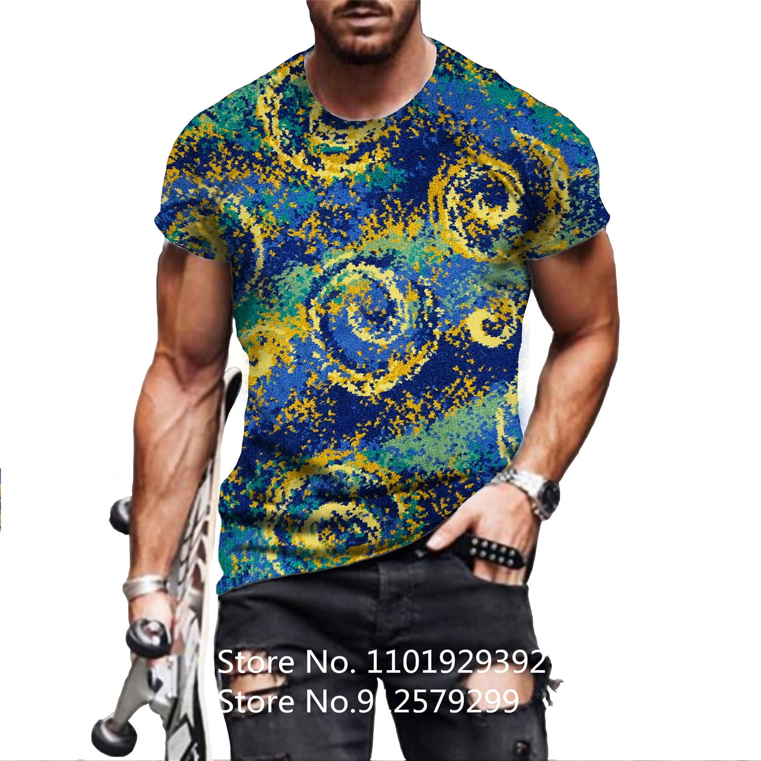 2025 Fashion 3D Printed Men's T-Shirt Summer Loose Round Neck Short ...