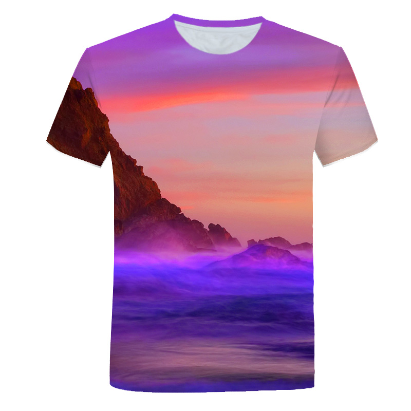2025 Fashion Beach Holiday Leisure Style Men t-shirt 3D Print Ocean ...