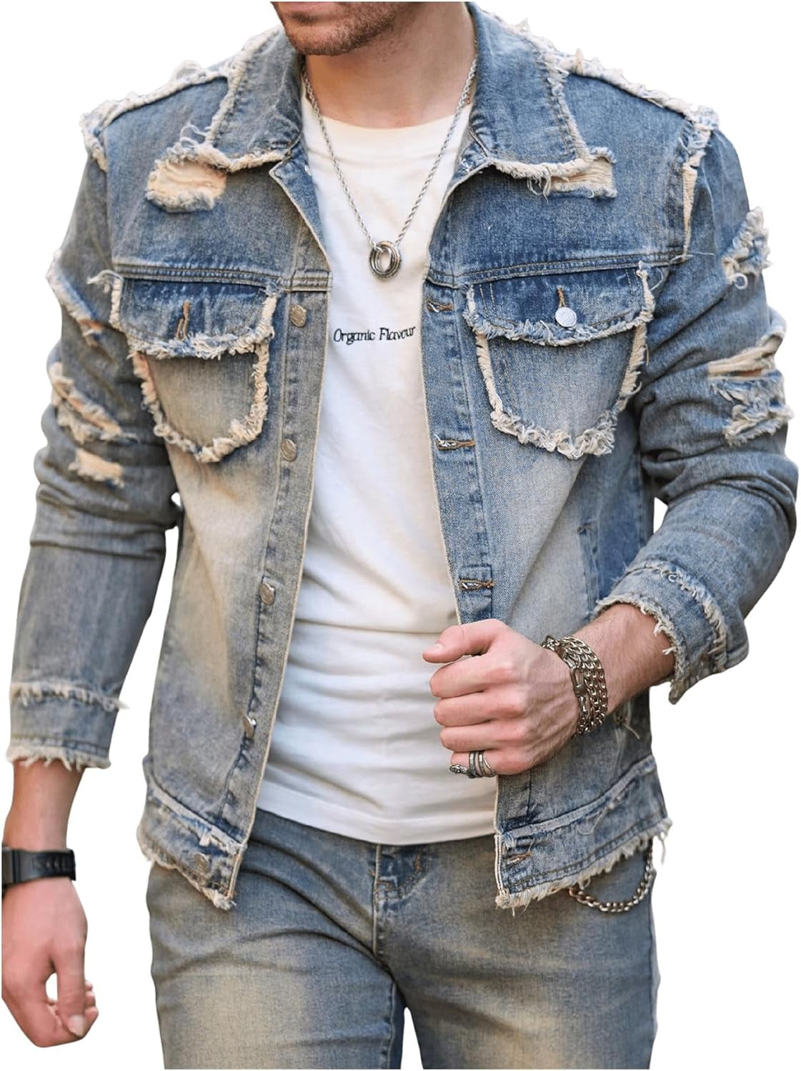 2025 Fashion Denim Jacket Men, Denim Jacket Men, Teamster Jacket Men's ...