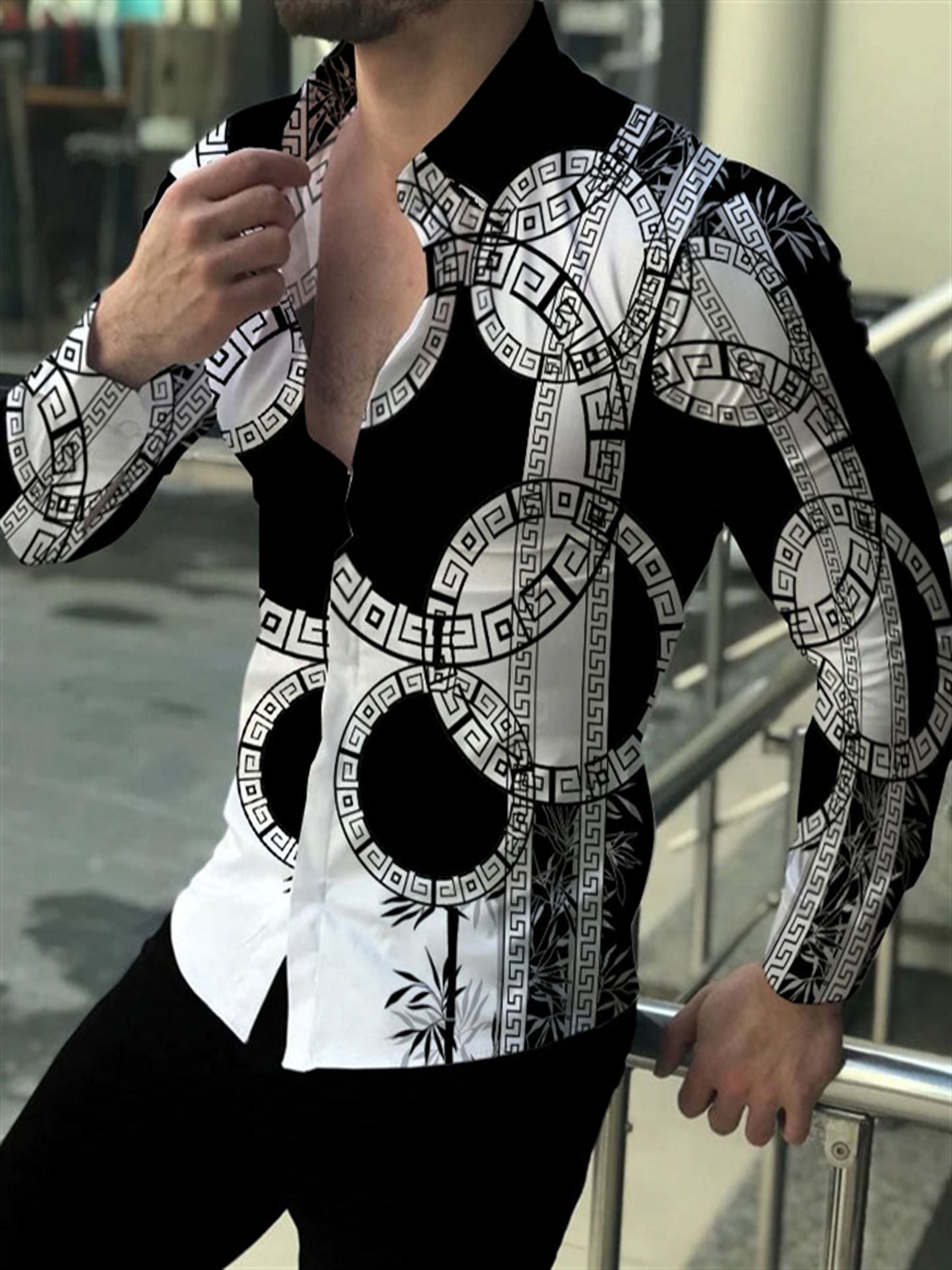 2025 Fashion Men's Tops Button Shirt Long Sleeve Designer Design Party ...