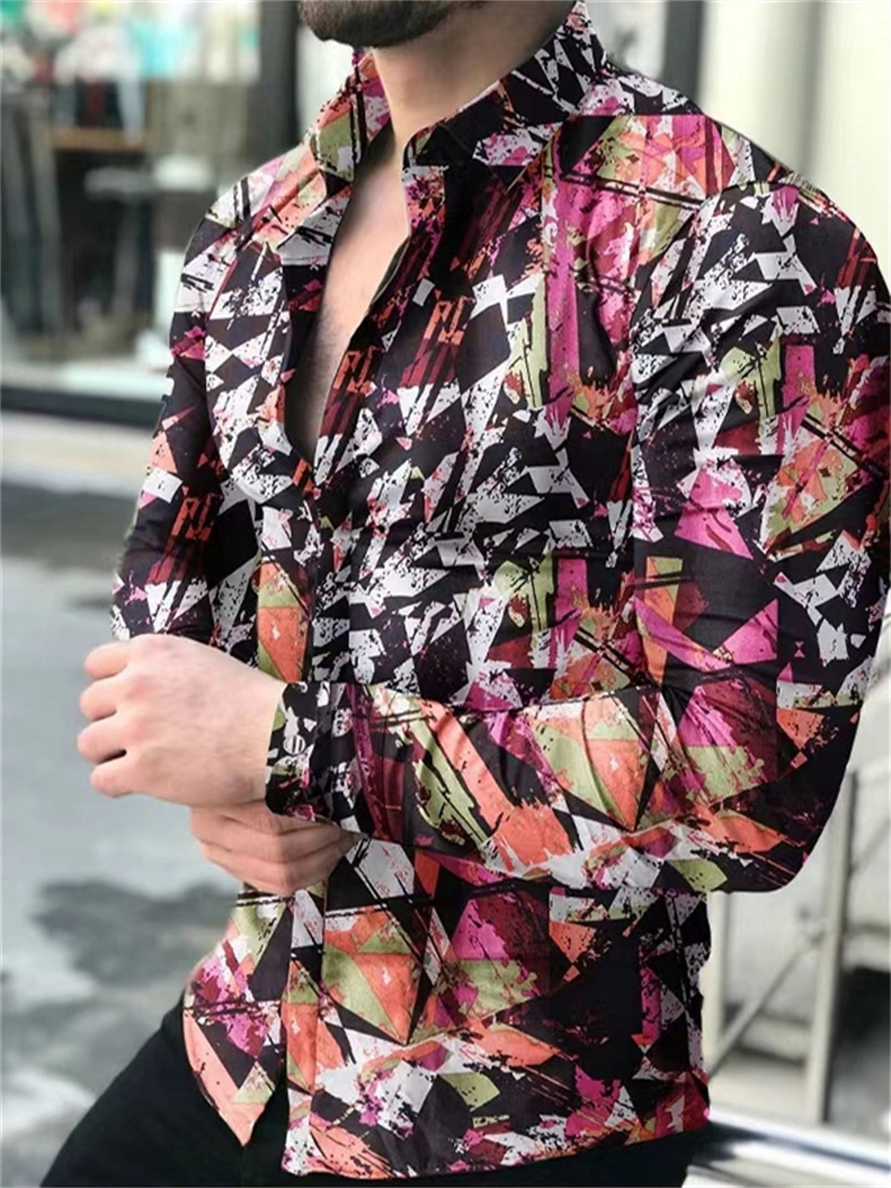2025 Fashion Men's Tops Button Shirt Long Sleeve Designer Design Party ...