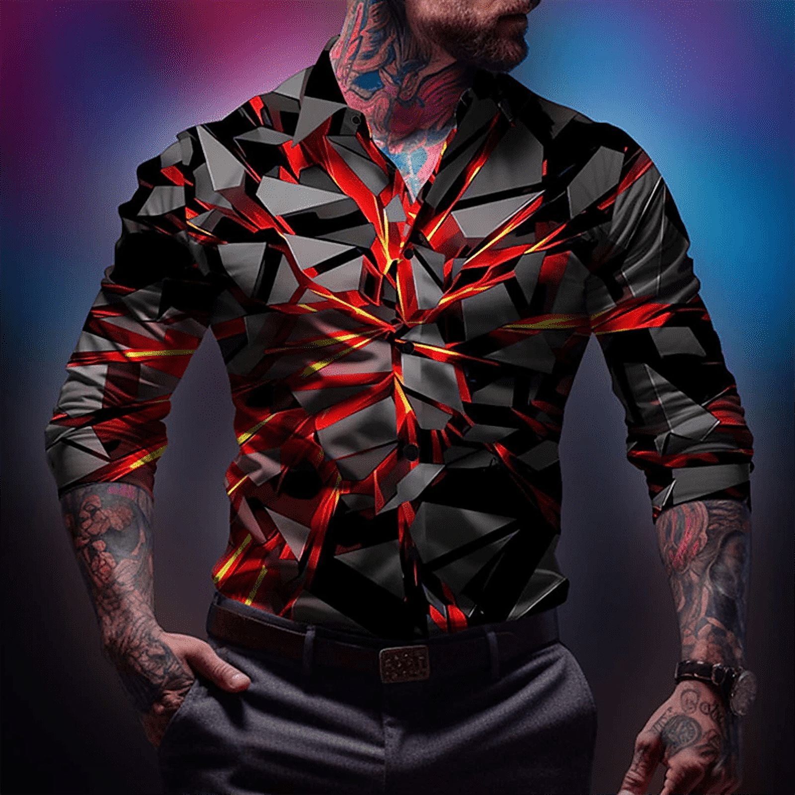 2025 Fashionable Shirts Men's Casual Party Street HD Pattern Designer ...