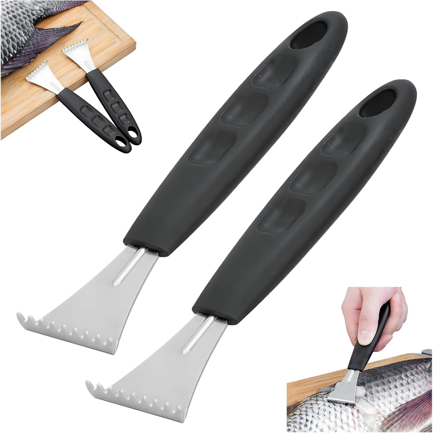 2025 Fish Scales Scraping Tool, Sharp Stainless Steel Fish Scaler ...