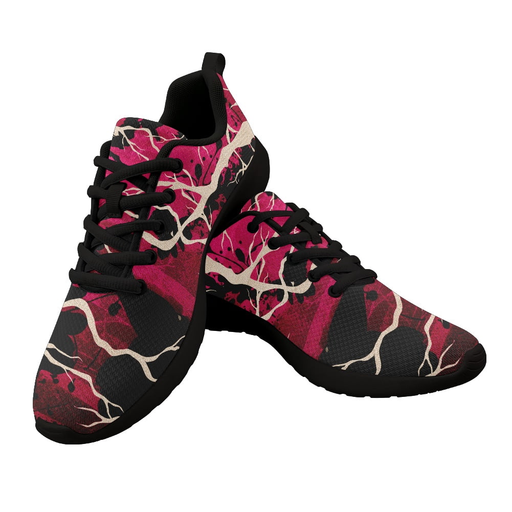 2025 Fitness Running Shoes Graffiti Pattern Women Men Lace-up Non-Slip ...