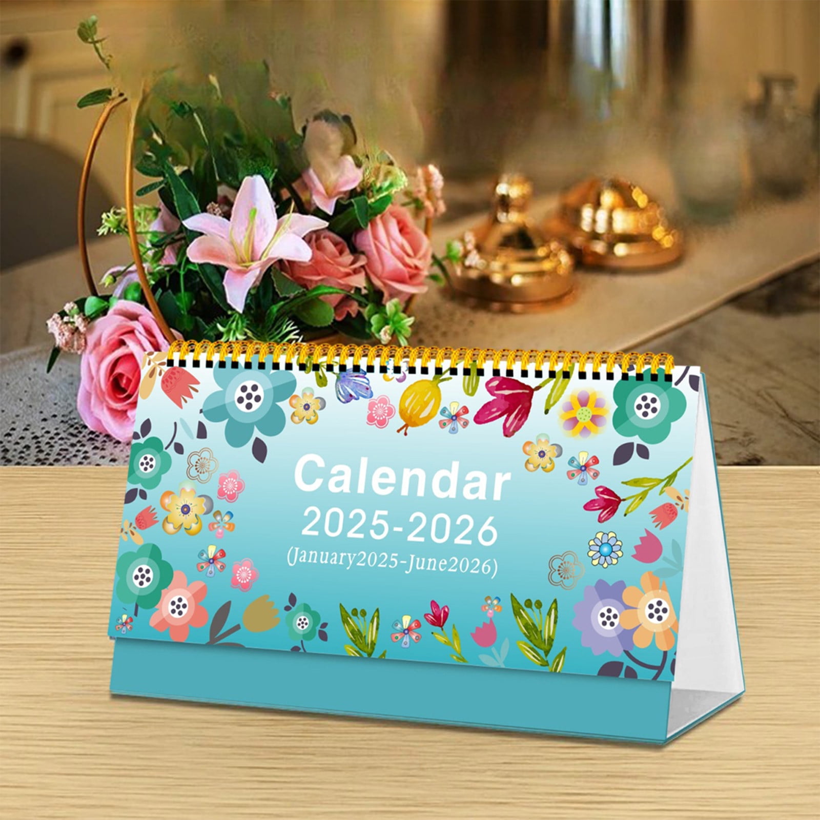 2025 Floral Theme Desk Calendar - Sketchy Design, Thick Paper, Portable ...