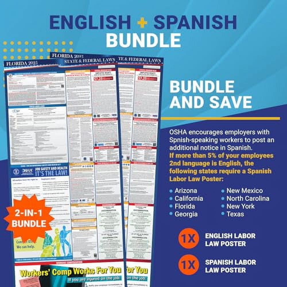 Labor Law Poster 2025 Florida Poster 2025 Florida Labor Law Posters ...