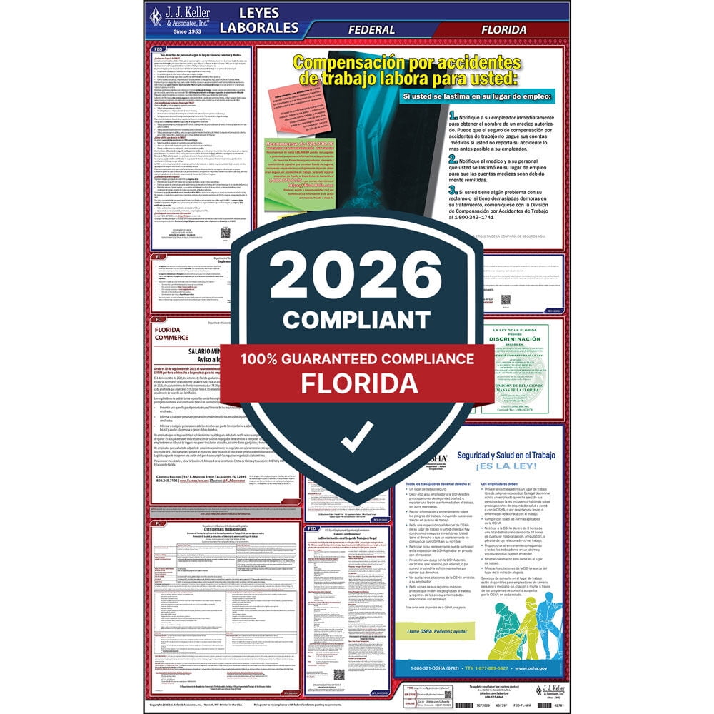 2025 Florida and Federal Labor Law Poster (Spanish, FL State) - OSHA ...