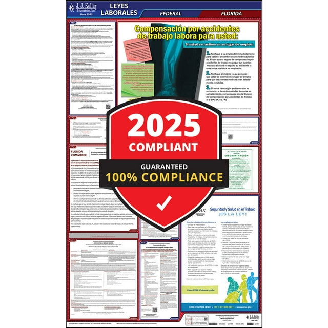 2025 Florida and Federal Labor Law Poster (Spanish, FL State) - OSHA ...