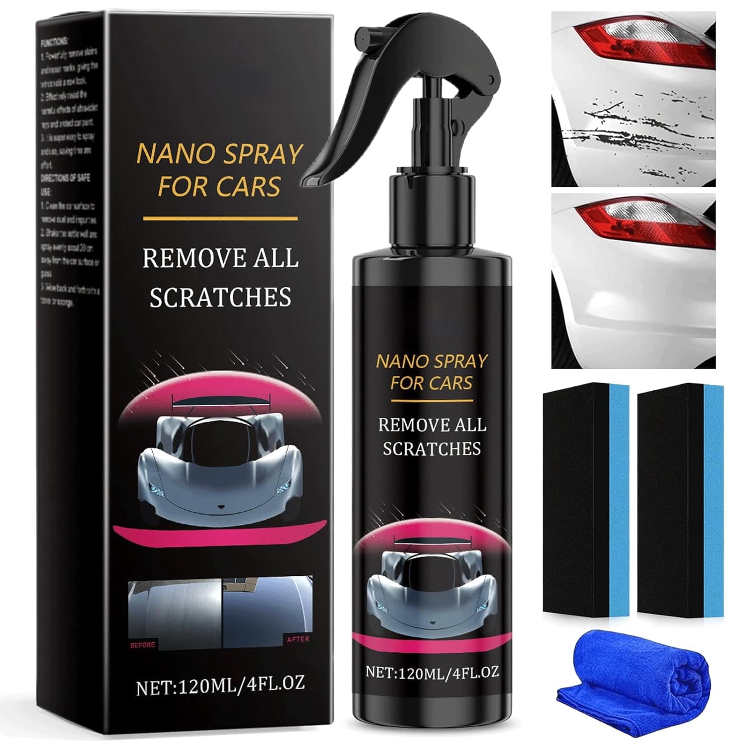 Nano Car Spray, Nano Scratch Remover, Car Scratch Repair Spray Auto ...