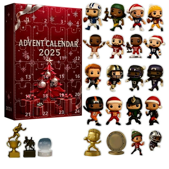 2025 Football Advent Calendar, 24-Day Xmas Countdown with Team Player ...