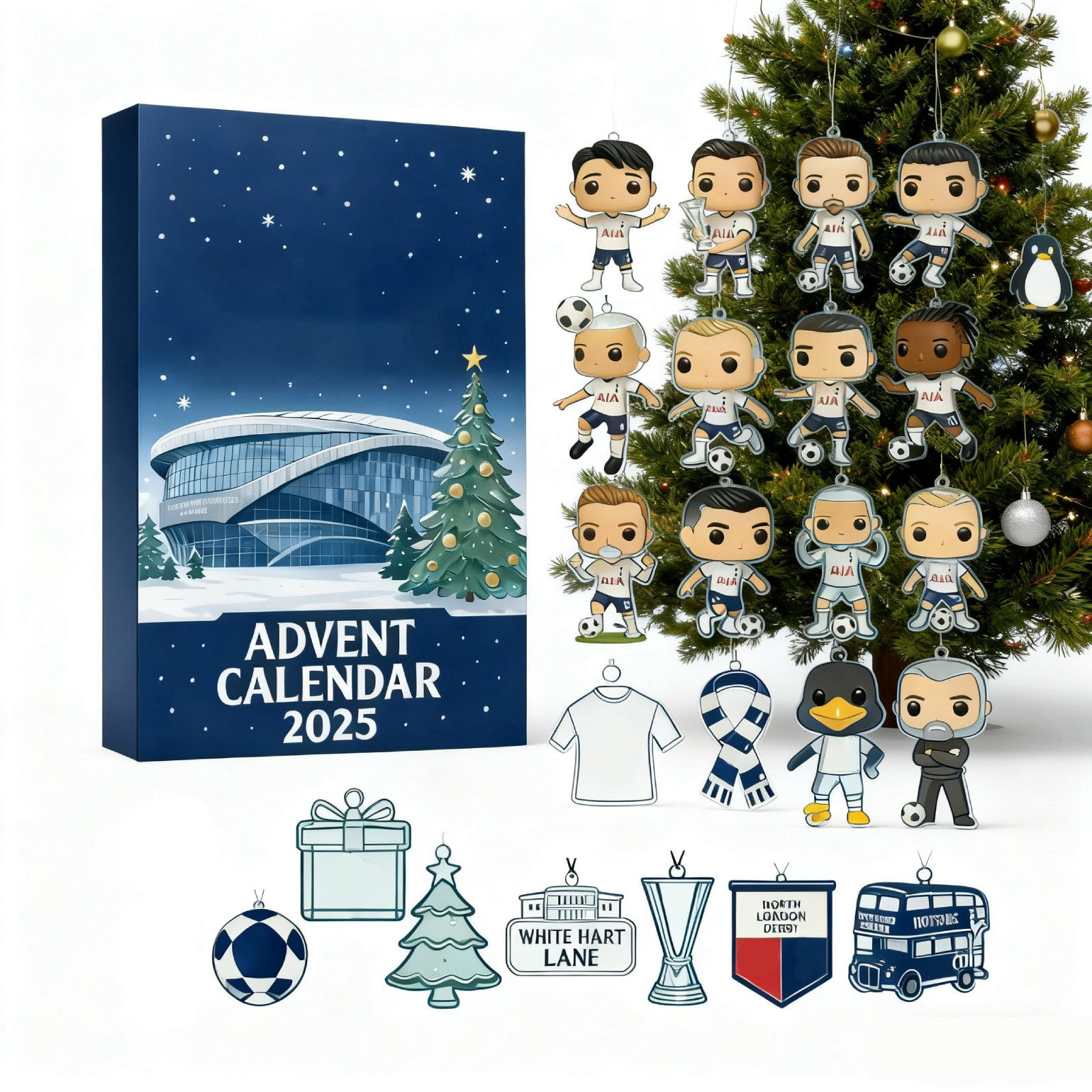 2025 Football Holiday Advent Calendar, 24 Days Christmas Countdown with ...