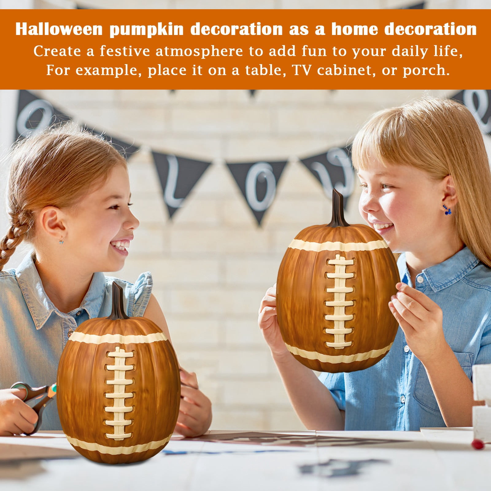 2025 Football Pumpkin Resin Decor, Halloween Pumpkin , Fall Pumpkin ...