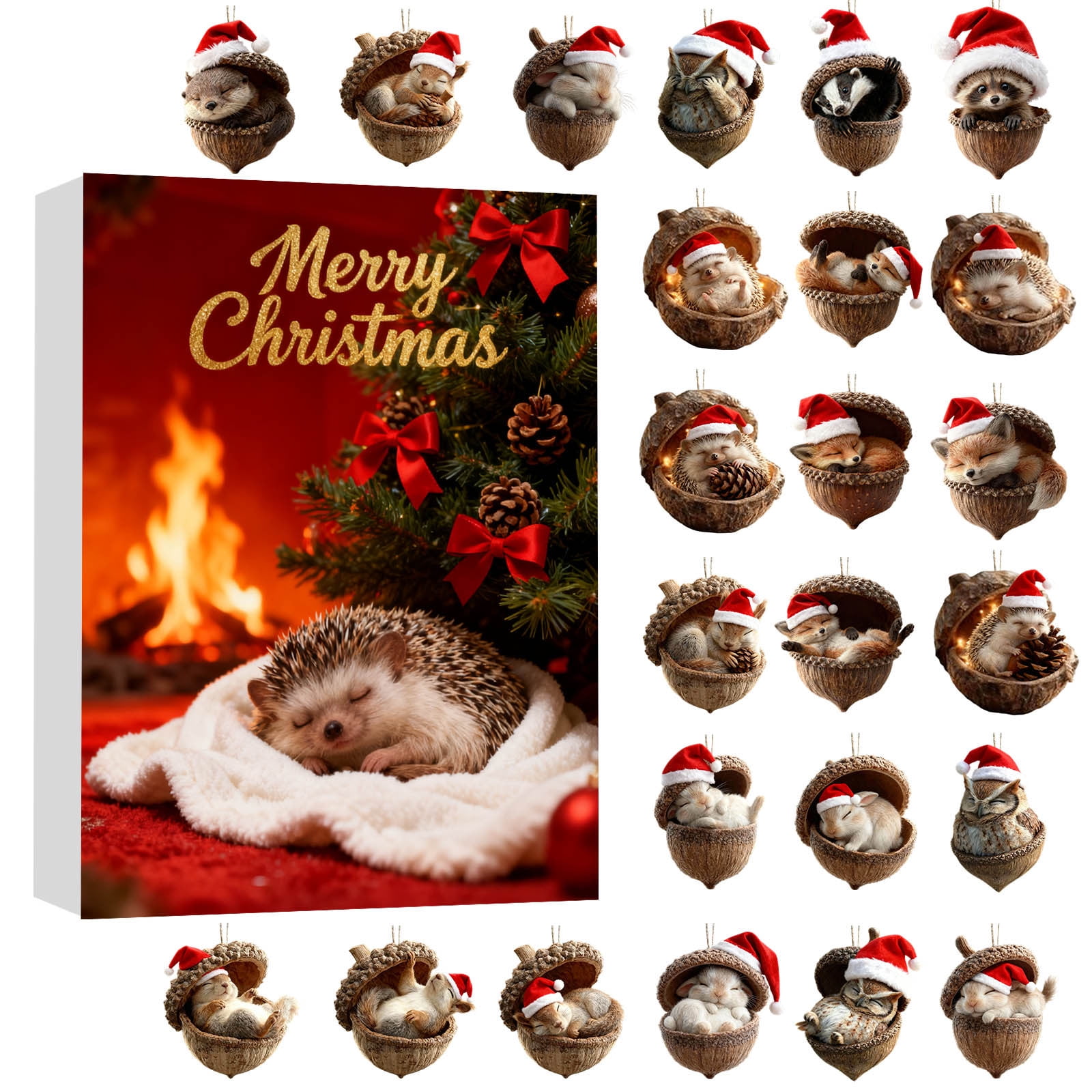 2025 Forest Animal Advent Calendar 24 Days Countdown Christmas Tree ...