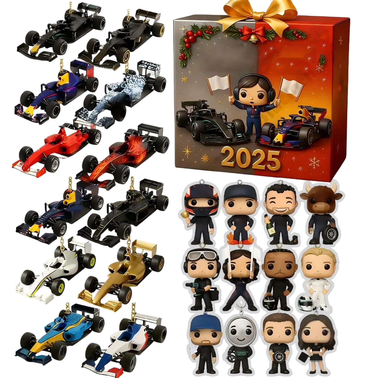 2025 Formula Racing Advent Calendar, 24-Day Xmas Countdown with 2D ...