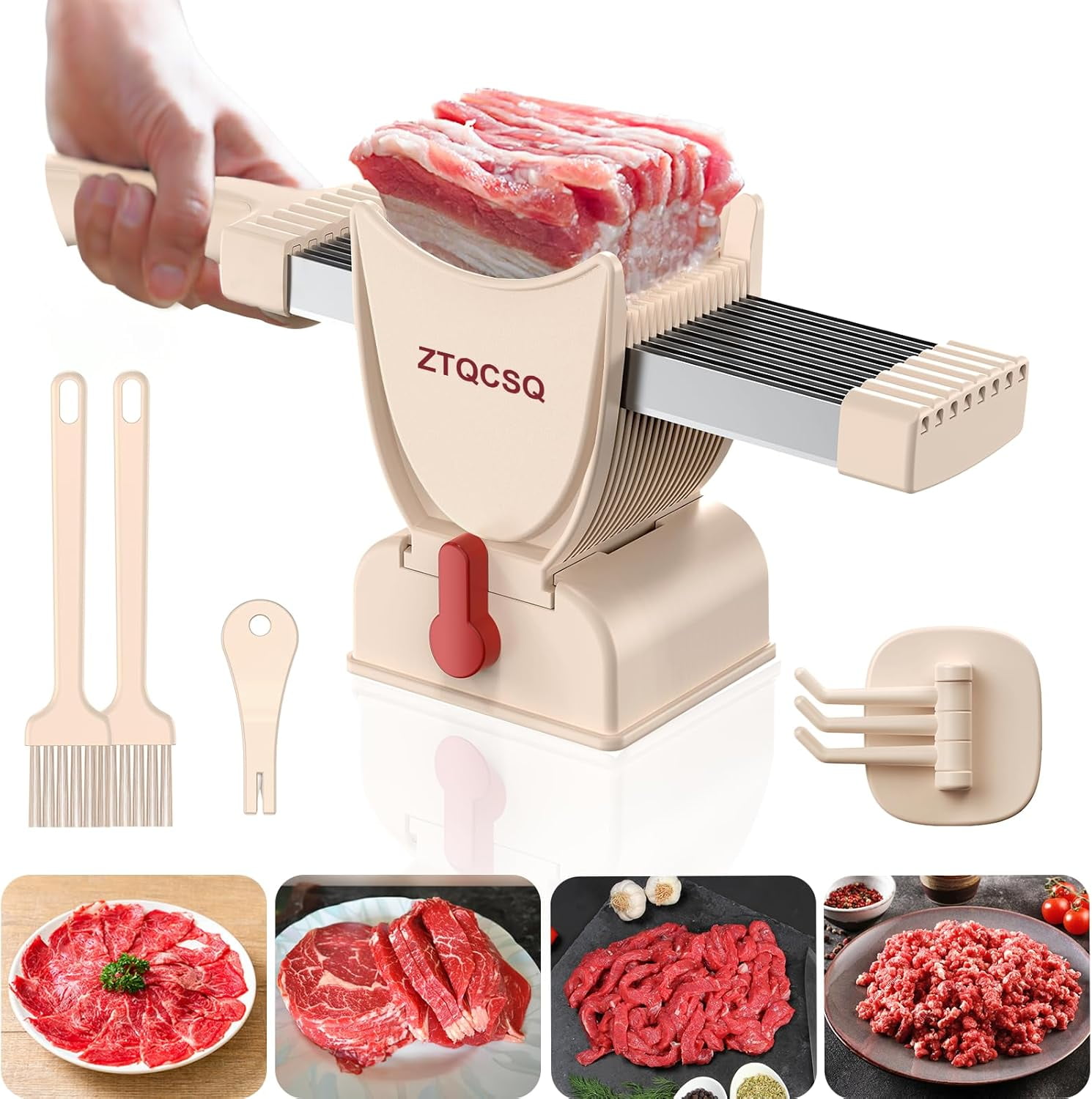 2025 Fresh Meat Slicer Cleaver Kitchen Knife Set, 17 in 1 Stainless ...