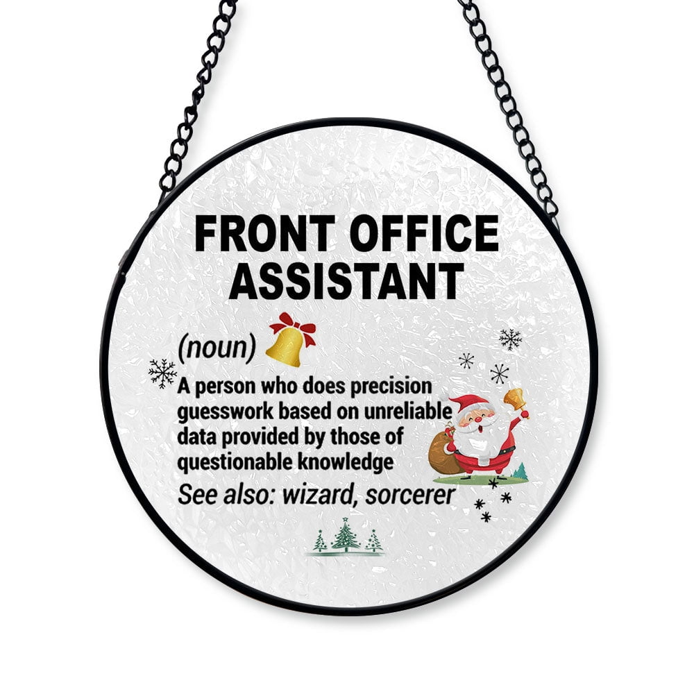2025 Front Office Assistant Stained Glass Window Hanging Christmas 2025 ...