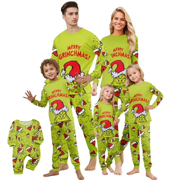 2025 Fun Holiday Pjs Sleepwear Loungewear, Griincch Family Matching ...