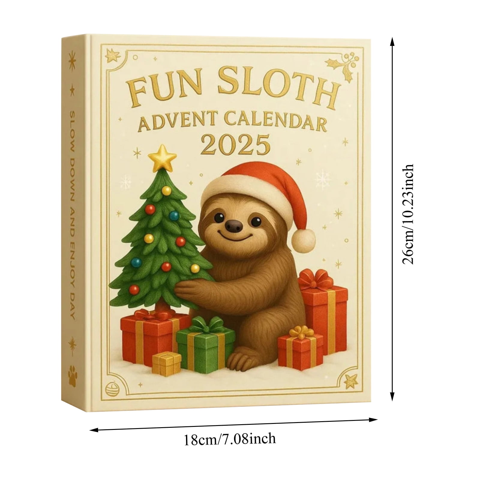 2025 Fun Sloth Advent Calendar, 24 Days Holiday Countdown Set 24 Sloth ...