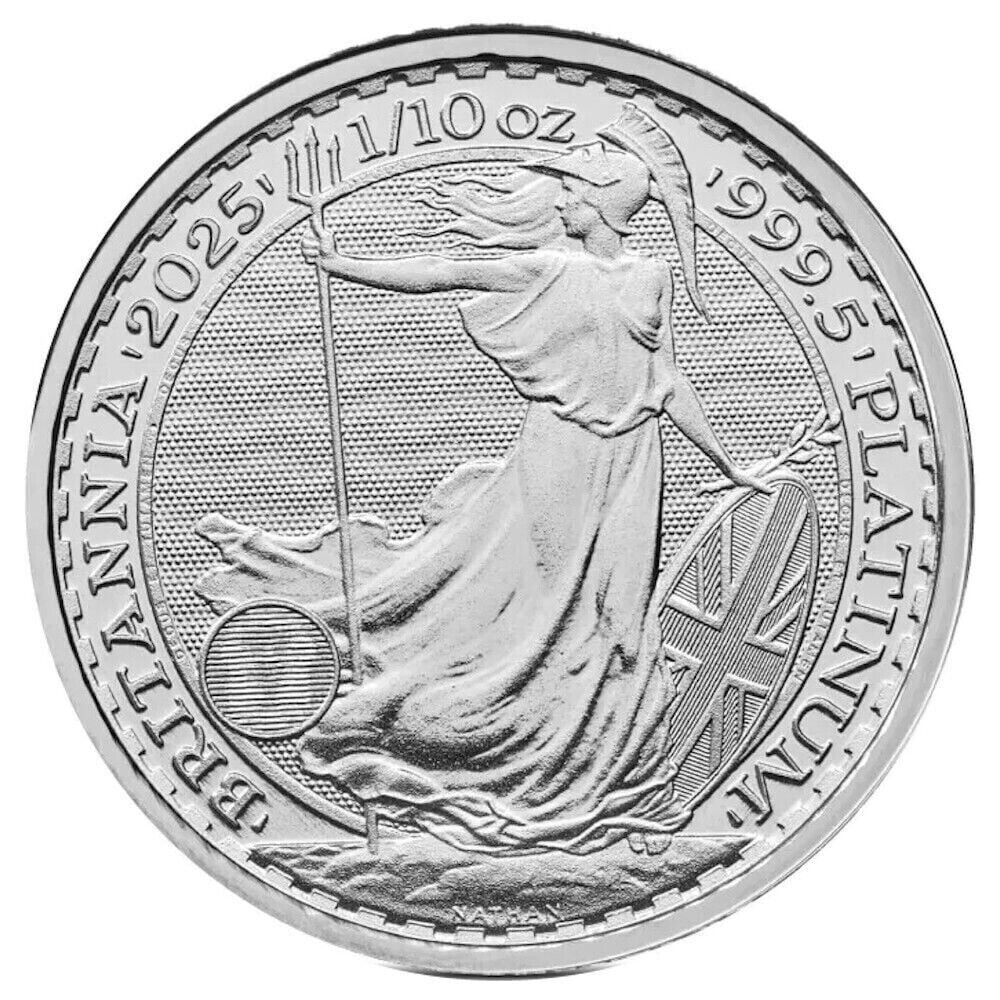 2025 GB 1/10 oz .9995 Fine Platinum Britannia Coin King Charles III ...