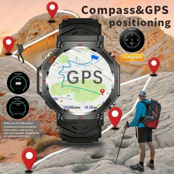 2025 GPS Sports Smart Watch, 1.39" HD Full Touch Screen, All-Zinc Alloy ...