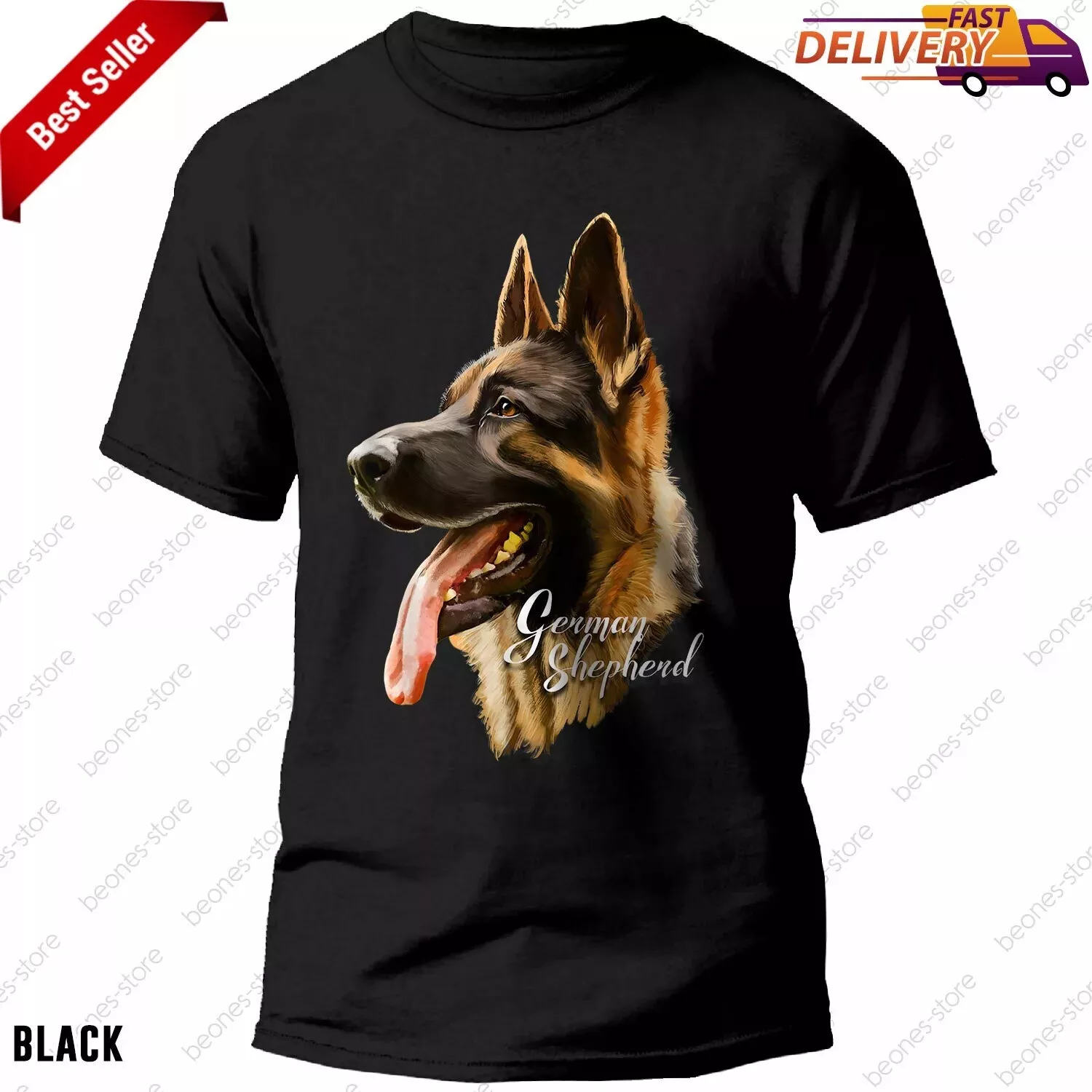 2025/German Shepherd Sharp Dog T-Shirt, Funny Dogs Tee Shirt Gifts for ...