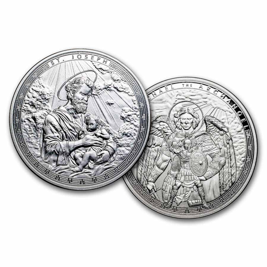 2025 Ghana Patron Saints St. Michael & St. Joseph 2-Coin Set - Walmart.com