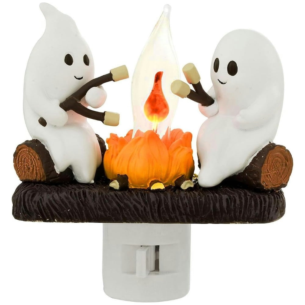 2025 Ghost Campfire Flickering Nightlight, LED Halloween Nightlights ...