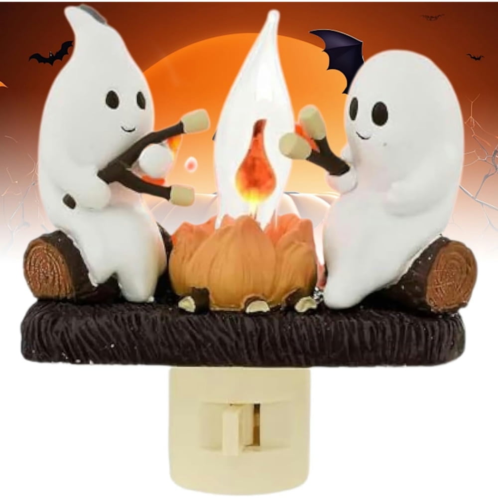 2025 Ghost Campfire Flickering Nightlight Spooky Ghost Fake Camp Fire ...