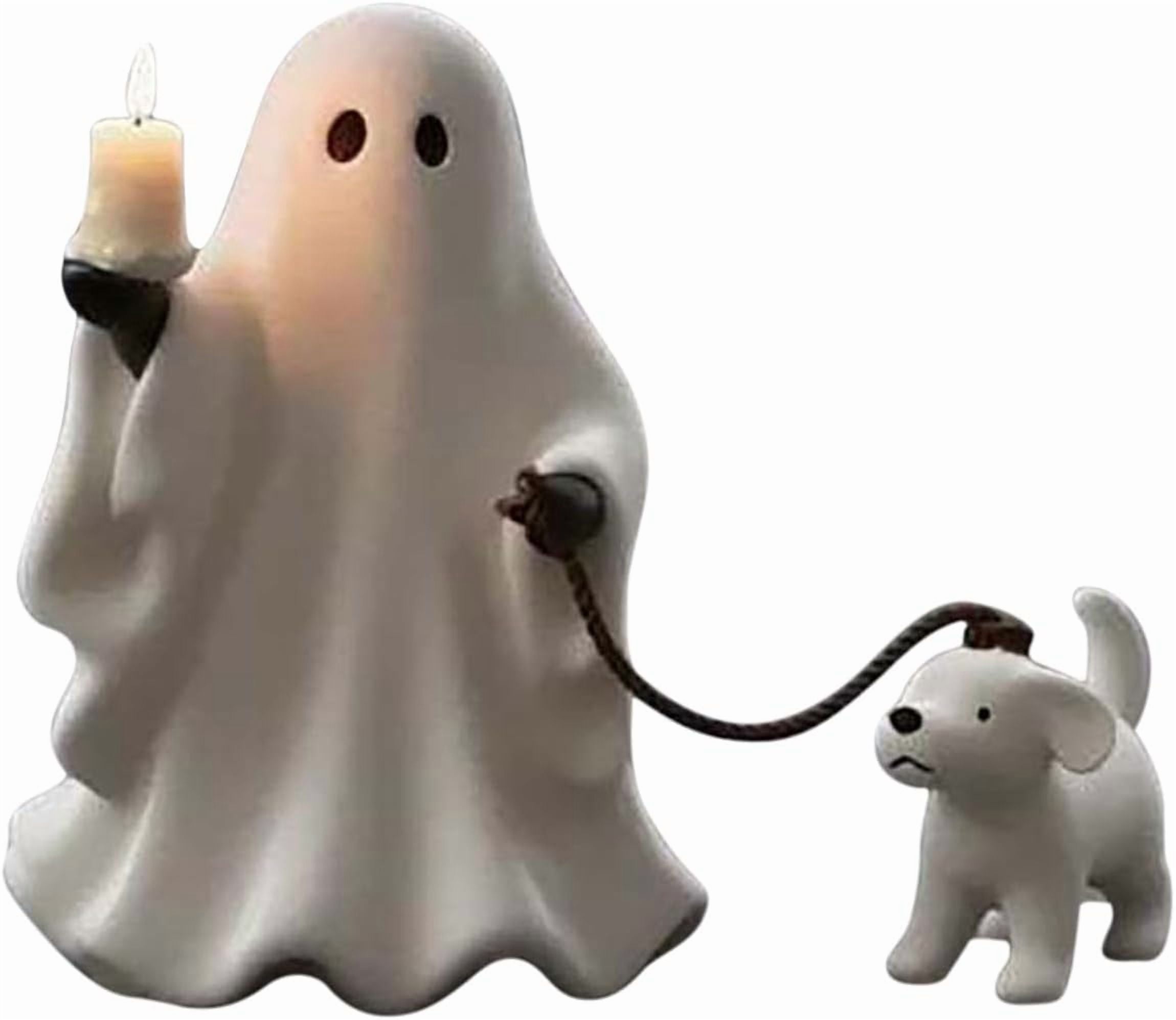 2025 Ghost Walking Dog Statue, Funny Ghost Walking His Dog with Pup ...