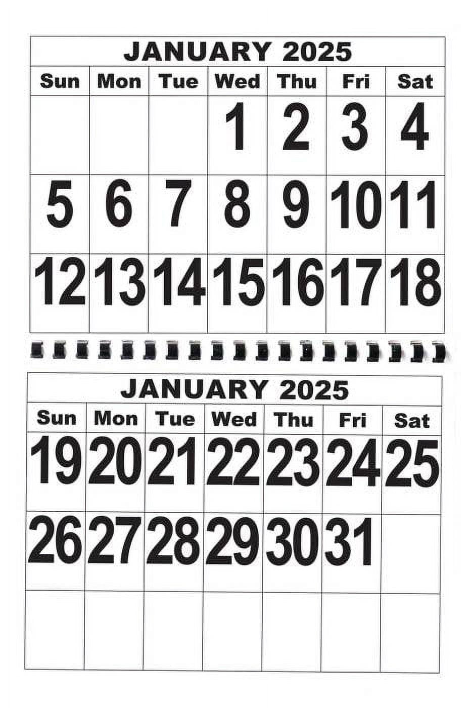 2025 Giant Print Calendar - Walmart.com