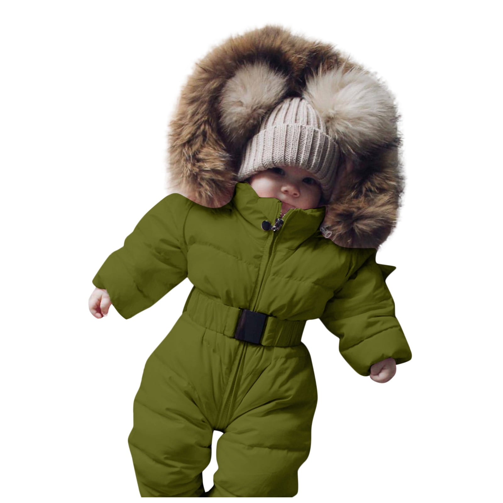 2025 Girls Boys Winter Jacket and Snow Pants Romper Suit Warm Hooded ...